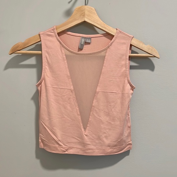 ASOS Petite | Tops | Asos Petite Top With Mesh Nude | Poshmark